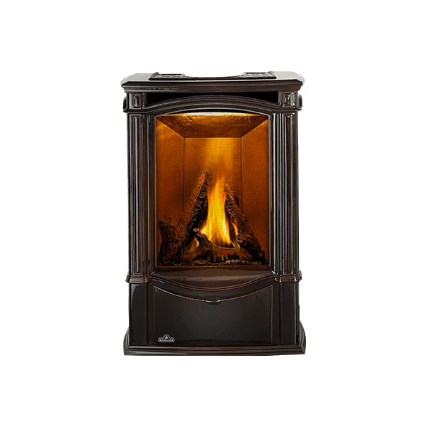 Napoleon Castlemore Direct Vent Cast Iron Gas Stove - Majolica Brown ...