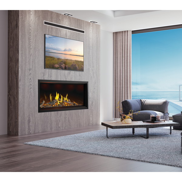 Napoleon Tall Linear Vector Direct Vent Fireplace with Luminous Logs ...