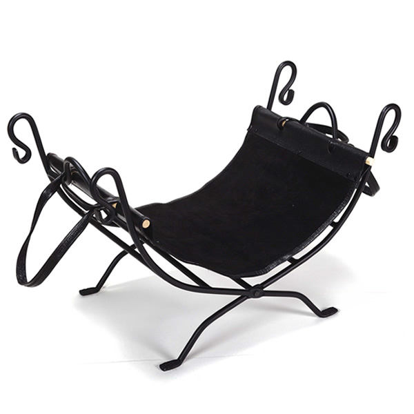 Wrought Iron Indoor Firewood Rack with Carrier | Woodland Direct