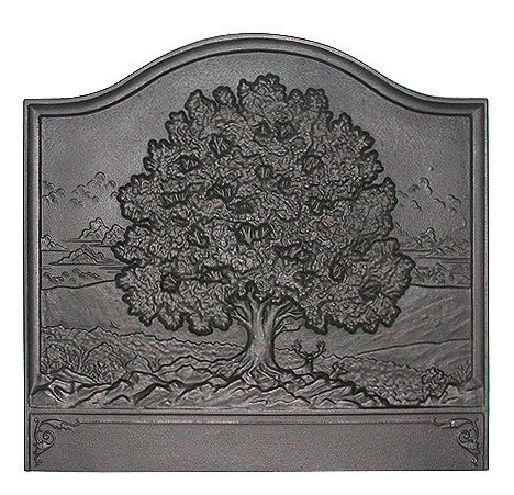 Pennsylvania Firebacks Large Oak Cast Iron Fireback | Woodland Direct