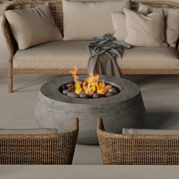 Prism Hardscapes Oasis Gas Fire Pit - 42" | Woodland Direct
