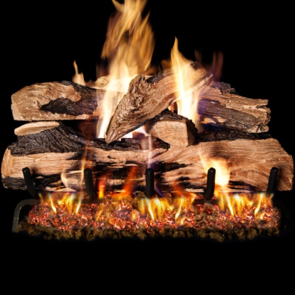 Peterson Real Fyre Split Oak Designer Plus Vented Gas Log Set ...
