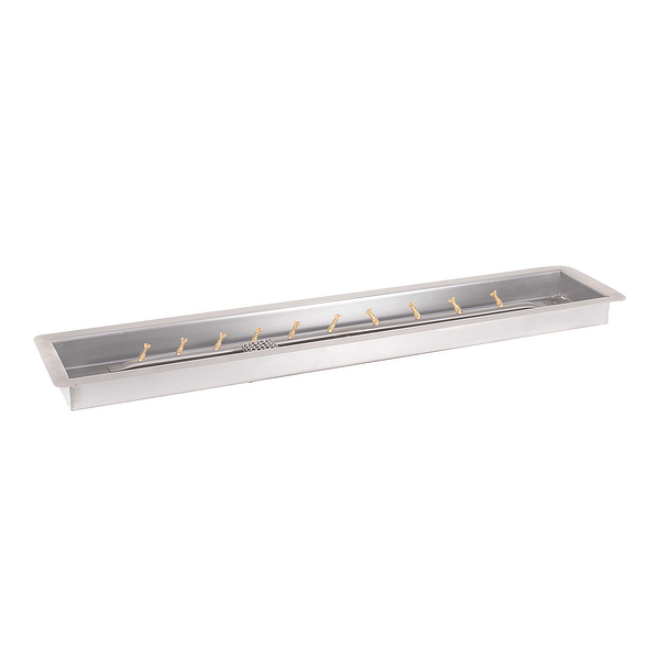 Linear Stainless Steel Bullet Burner with Drop-In Pan | Woodland Direct