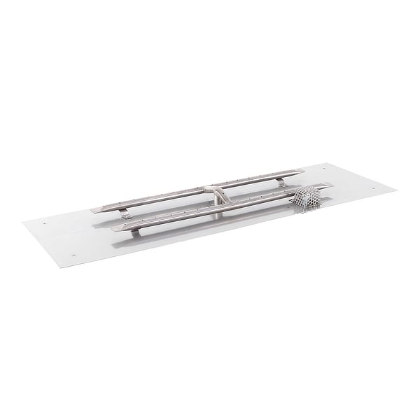 Stainless Steel H-Burner with Flat Pan | Woodland Direct
