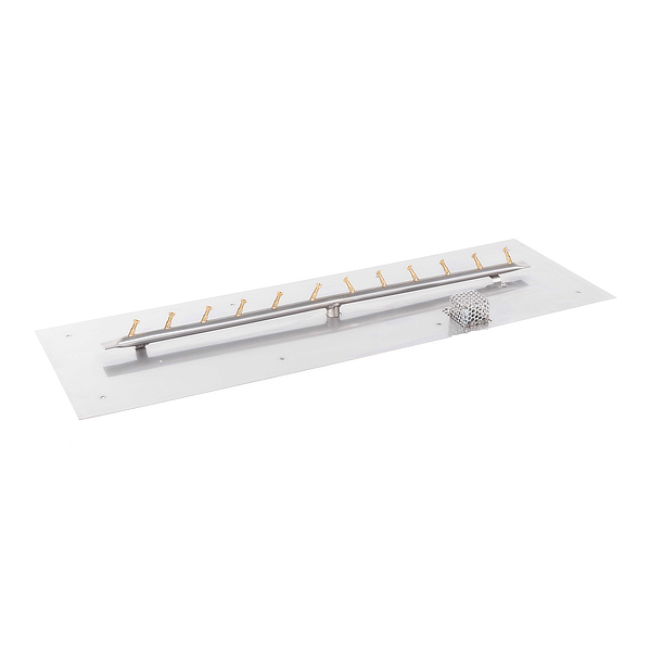 Linear Stainless Steel Bullet Burner with Flat Pan | Woodland Direct