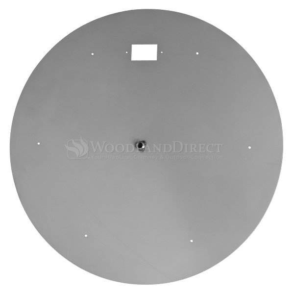Round Flat Stainless Steel Fire Pit Burner Pan - 30" | Woodland Direct