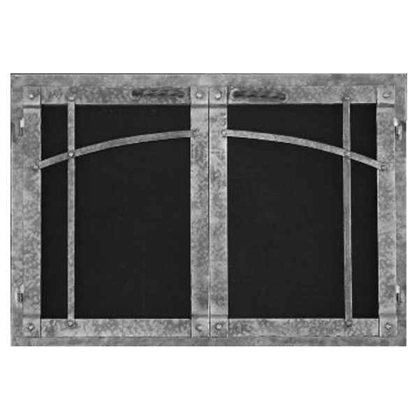 Rustica Rectangular Masonry Fireplace Doors | Woodland Direct