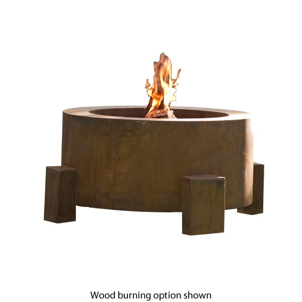 Sere Fia Steel Gas Fire Pit - 38" | Woodland Direct