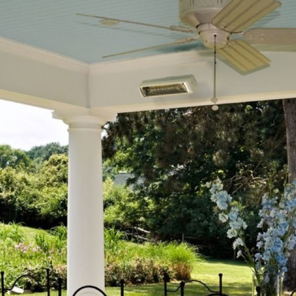 Solaira Cosy 1500W Infrared Patio Heater - White Quartz | Woodland Direct