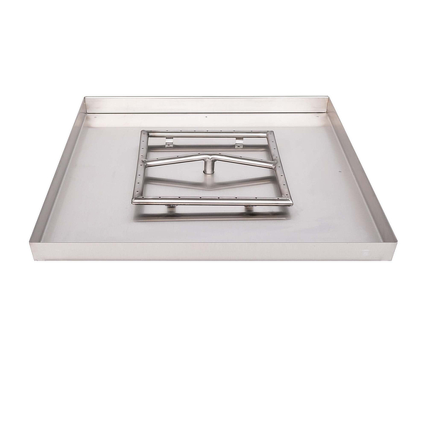 Square Stainless Steel Burner with Square Lip-Less Drop-In Pan ...