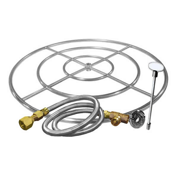 Stainless Steel Triple Ring Burner Kit - 30" | Woodland Direct