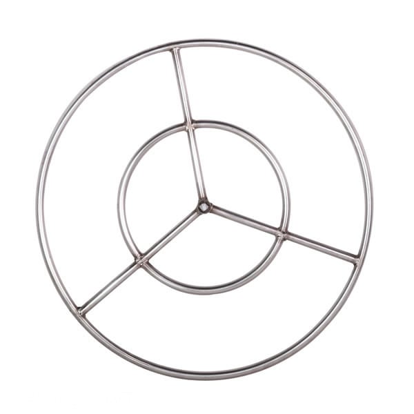 Stainless Steel Natural Gas Fire Ring Burner - 19" | Woodland Direct