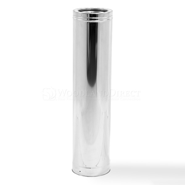 8" Diameter Champion Stainless Steel Chimney Pipe - 36" | Woodland Direct