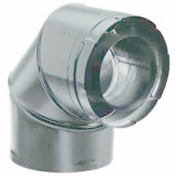 DirectVent Pro 4" Galvanized Elbow - 90 Degree | Woodland Direct