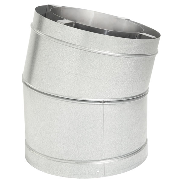 Metal-Fab Air-Cooled Temp Guard 10" 15° Elbow | Woodland Direct