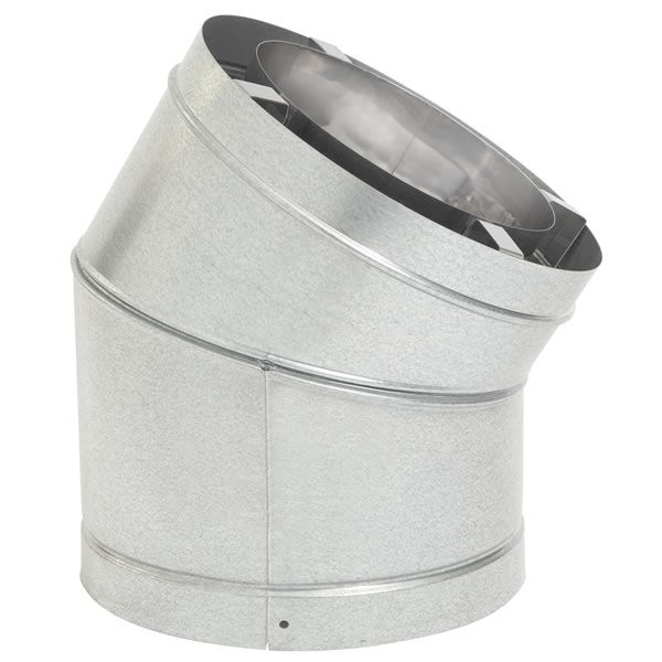 Metal-Fab Air-Cooled Temp Guard 10" 30° Elbow | Woodland Direct