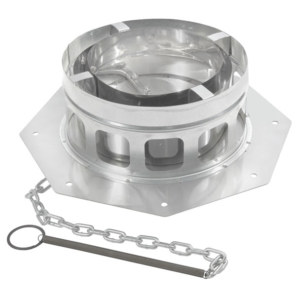 Metal-Fab Air-Cooled Temp Guard 12" Anchor Plate w/Damper | Woodland Direct