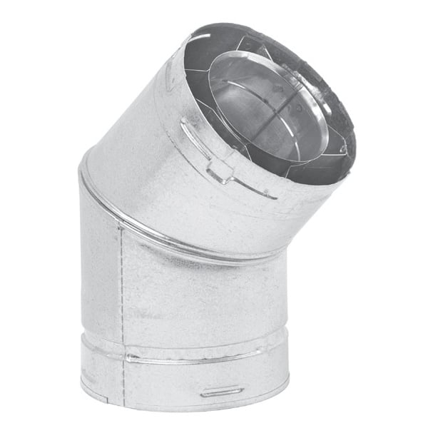 Metal-Fab 4" x 6.5" Direct Vent 45° Swivel Elbow | Woodland Direct