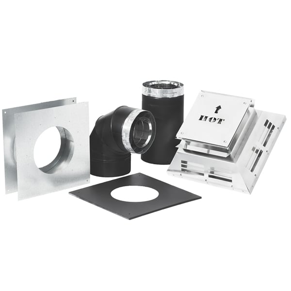 Metal-Fab 4" x 6.5" Direct Vent Horizontal Kit B | Woodland Direct